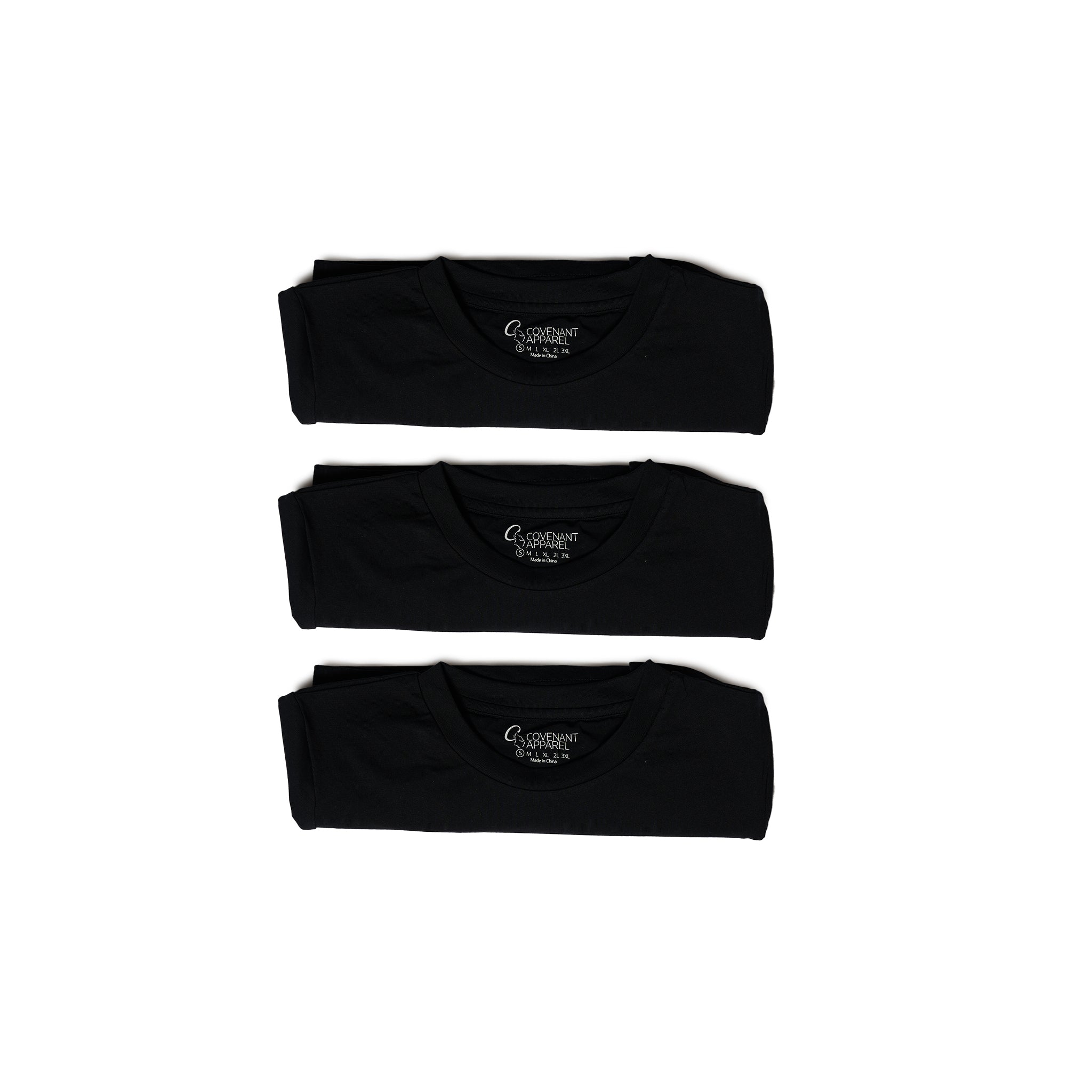 Classic Crew Undershirt Black 3-Pack – The Covenant Apparel